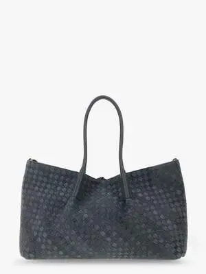 Bottega Veneta Pinacoteca Suede Handbag With Intrecciato Motif - Multicolor