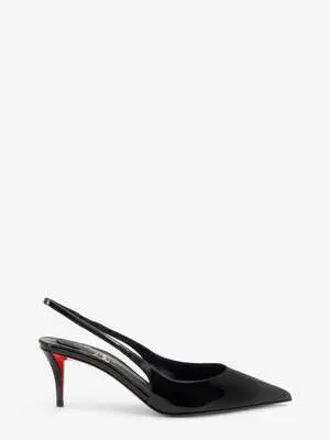 CHRISTIAN LOUBOUTIN Miss Z Patent Leather Slingback Pumps - Black