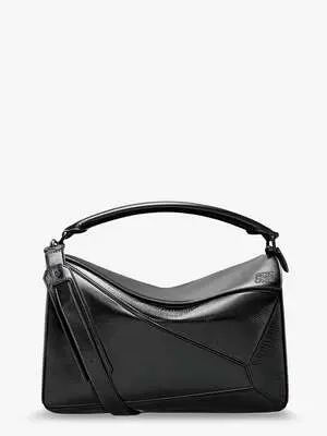 Loewe Puzzle Large Leather Bag - Black