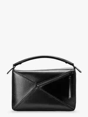 Loewe Puzzle Large Leather Bag - Black