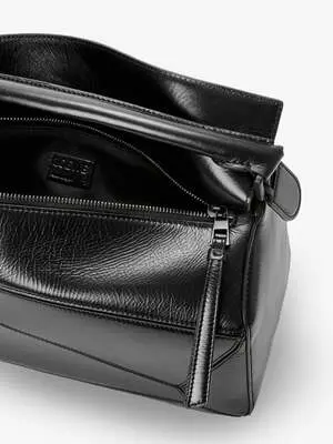 Loewe Puzzle Large Leather Bag - Black