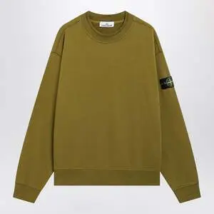 Stone Island Oversize Crewneck Sweatshirt In Cactus Color - Green