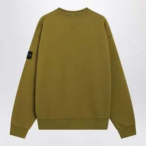 Stone Island Oversize Crewneck Sweatshirt In Cactus Color
