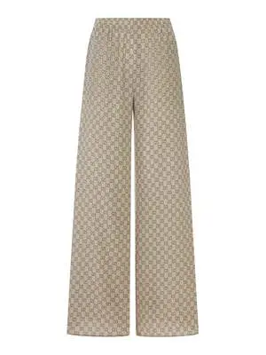 Gucci Printed Silk Leisure Trousers - Cream
