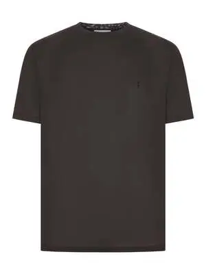 Saint Laurent Cassandre T-shirt In Silk And Cotton - Multicolor