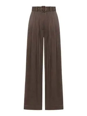 Zimmermann Wide Leg Seta Pantaloni - Multicolor