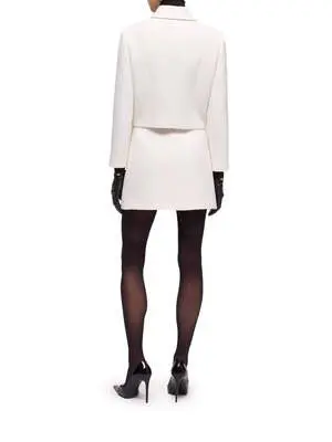 Gucci Wool Crepe Skirt With Double G Button