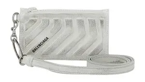 Balenciaga Car Long Coin And Card Wallet - White Black