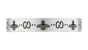 Gucci Gg And Bee Ring - Silver