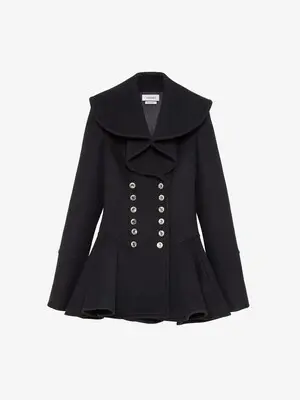 Alexander McQueen Waterfall Collar Coat