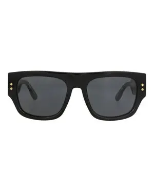 Gucci Squareframe Recycled Acetate Sunglasses - Black Black Grey