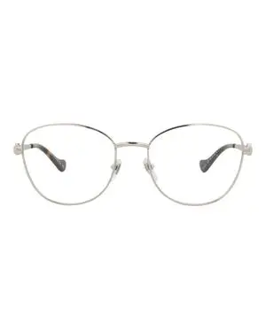 Gucci Roundframe Metal Optical Frames - Silver Silver Transparent