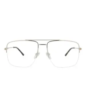 Gucci Aviatorframe Metal Optical Frames - Silver Silver Transparent
