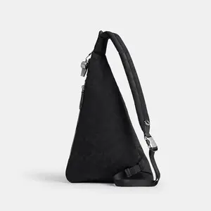 COACH Lachlan Sling In Signature Nylon - Black