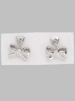 SELF-PORTRAIT Cubic Zirconia Bow Earrings
