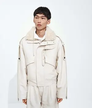 Bottega Veneta Cotton And Silk Padded Blouson - Parchment