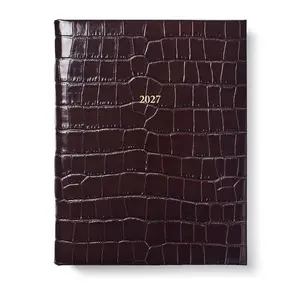 ASPINAL OF LONDON 2027 A4 Day To Page Diary In Pebble - Brown