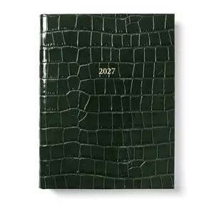 ASPINAL OF LONDON 2027 A4 Day To Page Diary In Pebble - Green