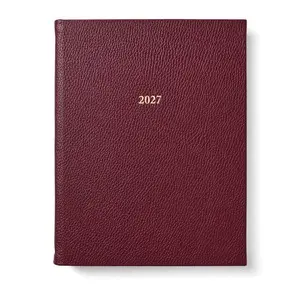 ASPINAL OF LONDON 2027 A4 Day To Page Diary In Pebble - Red