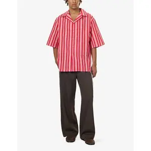 Marni Pinstripe Short-sleeve Cotton-blend Shirt