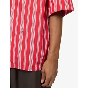 Marni Pinstripe Short-sleeve Cotton-blend Shirt