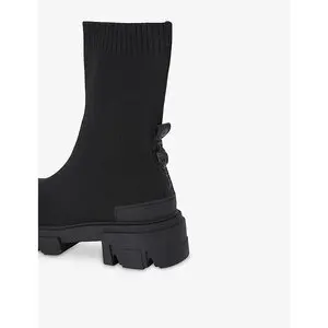 Kurt Geiger Stomp Sock Woven Ankle Boots