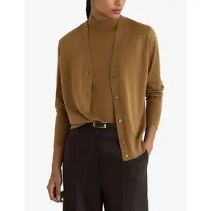 REISS Simi V-neck Wool Cardigan