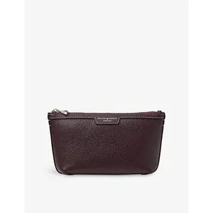 ASPINAL OF LONDON Hudson Small Leather Pouch Wine