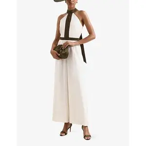 PHASE EIGHT Monica Scarf-tie Woven Jumpsuit