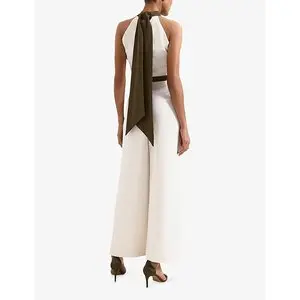 PHASE EIGHT Monica Scarf-tie Woven Jumpsuit