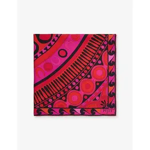 Emilio Pucci Printed Square Silk Scarf - Fuchsia/black
