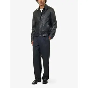 Simkhai Landon Collared Leather Jacket