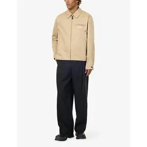 Givenchy Logo-embroidered Zip-up Cotton Harrington Jacket