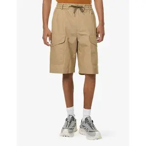 Moncler Drawstring-waist Wide-leg Cotton Shorts