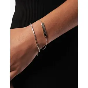 MISSOMA Lucy Williams Square Snake Sterling- Chain Bracelet