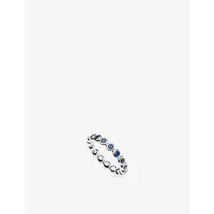 MISSOMA Sterling And Sapphire Tennis Eternity Ring - Gold