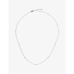 MISSOMA Fine Floating 0.06ct Diamond 14ct White Gold Necklace - Silver