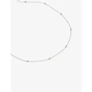 MISSOMA Fine Floating 0.06ct Diamond 14ct White Gold Necklace
