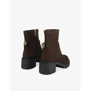 Kurt Geiger Step Heeled Suede Ankle Boots