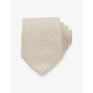 REISS Ovale Micro-dot Silk Tie