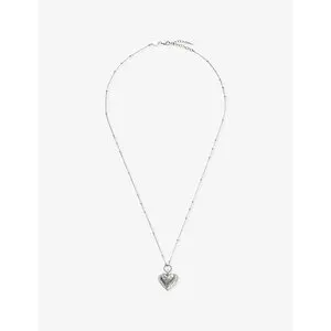 MISSOMA Ridge Heart Charm -plated Brass Pendant Necklace - Silver