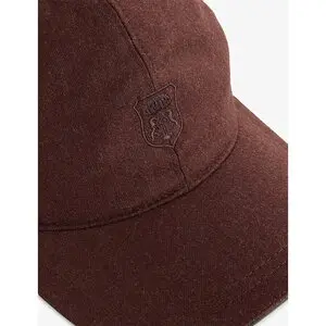 Corneliani Logo-embellished Wool And Cashmere Cap
