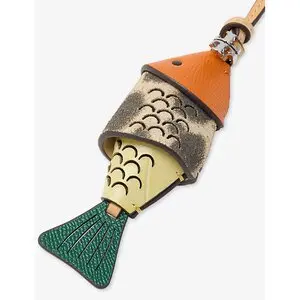 Tory Burch Fish Leather And Metal Bag Charm