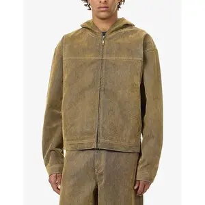 DAILY PAPER Velvet Shield Hooded Denim Jacket