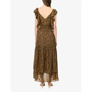 Paige Kiana Ruffled Silk-blend Midi Dress