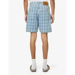 Burberry Douglas Checked Denim Shorts