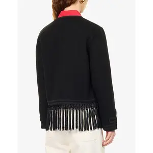 Rixo Inga Embroidered Wool-blend Jacket