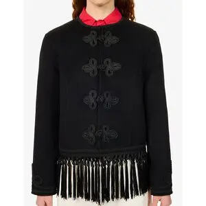 Rixo Inga Embroidered Wool-blend Jacket