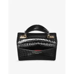 ASPINAL OF LONDON Mayfair Mini Leather Top-handle Bag - Black