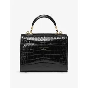 ASPINAL OF LONDON Mayfair Mini Leather Top-handle Bag - Black